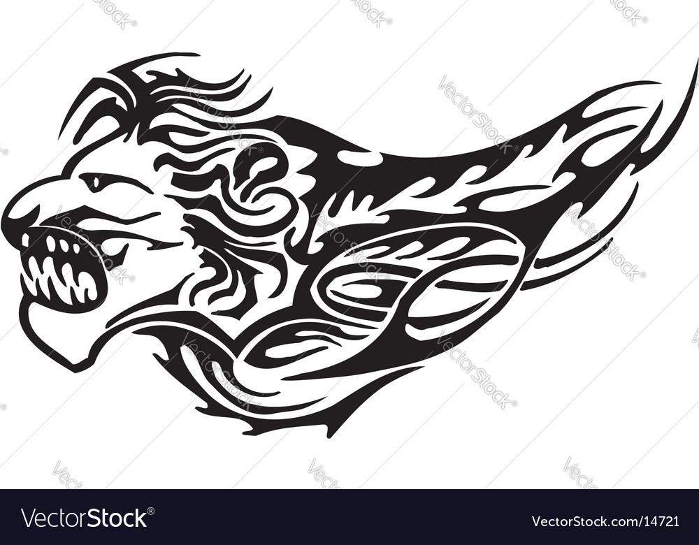 Flaming animal Royalty Free Vector Image - VectorStock