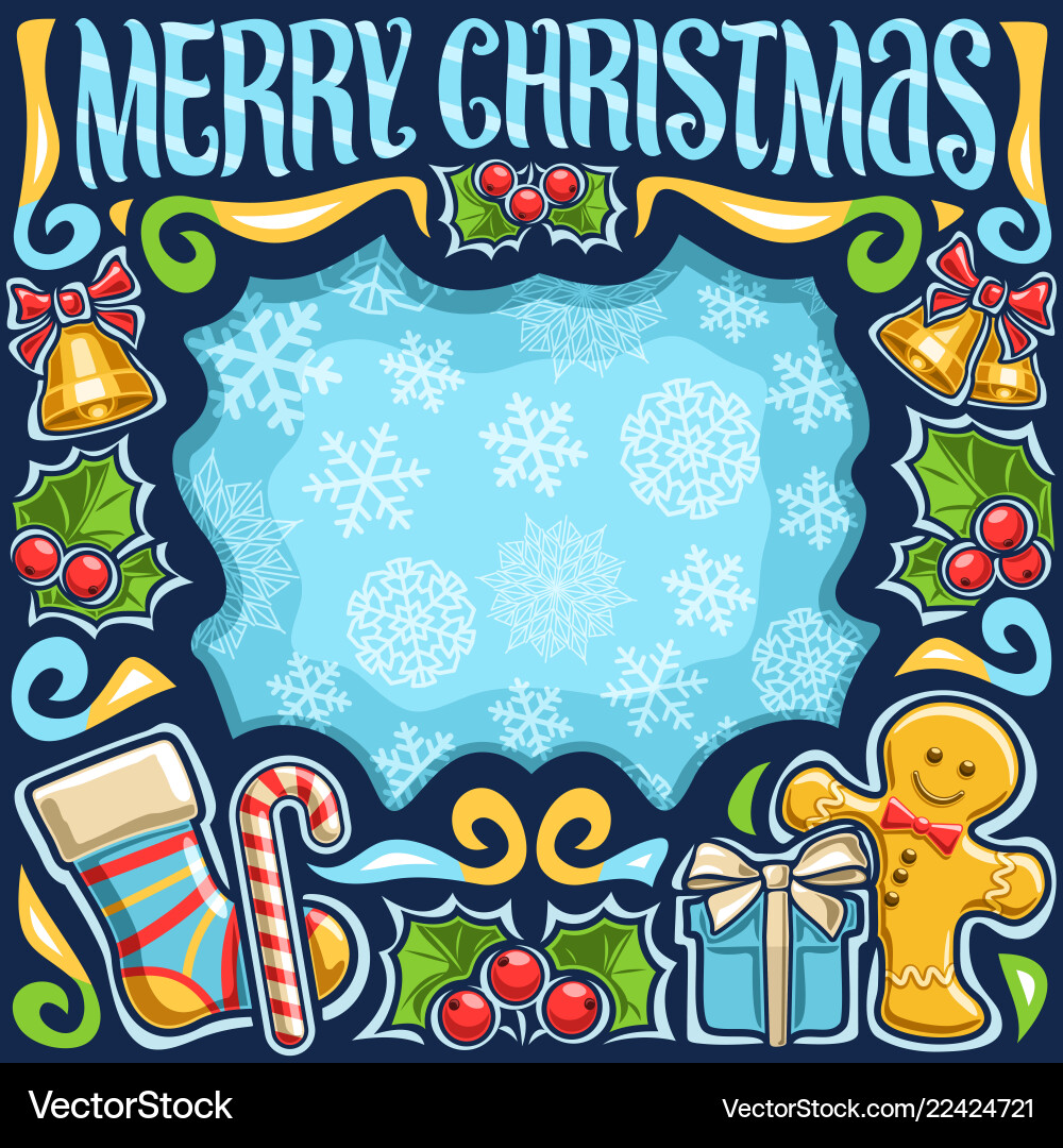 Frame for merry christmas Royalty Free Vector Image