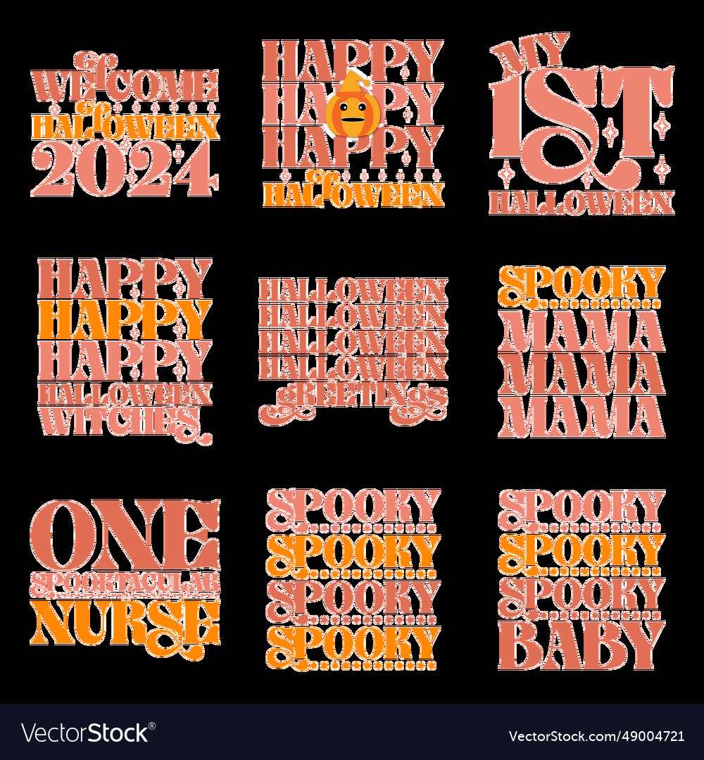 Halloween design bundle Royalty Free Vector Image