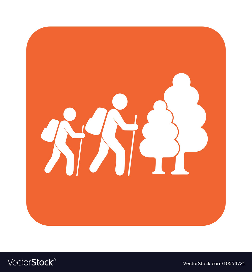 Hiking icon Royalty Free Vector Image - VectorStock