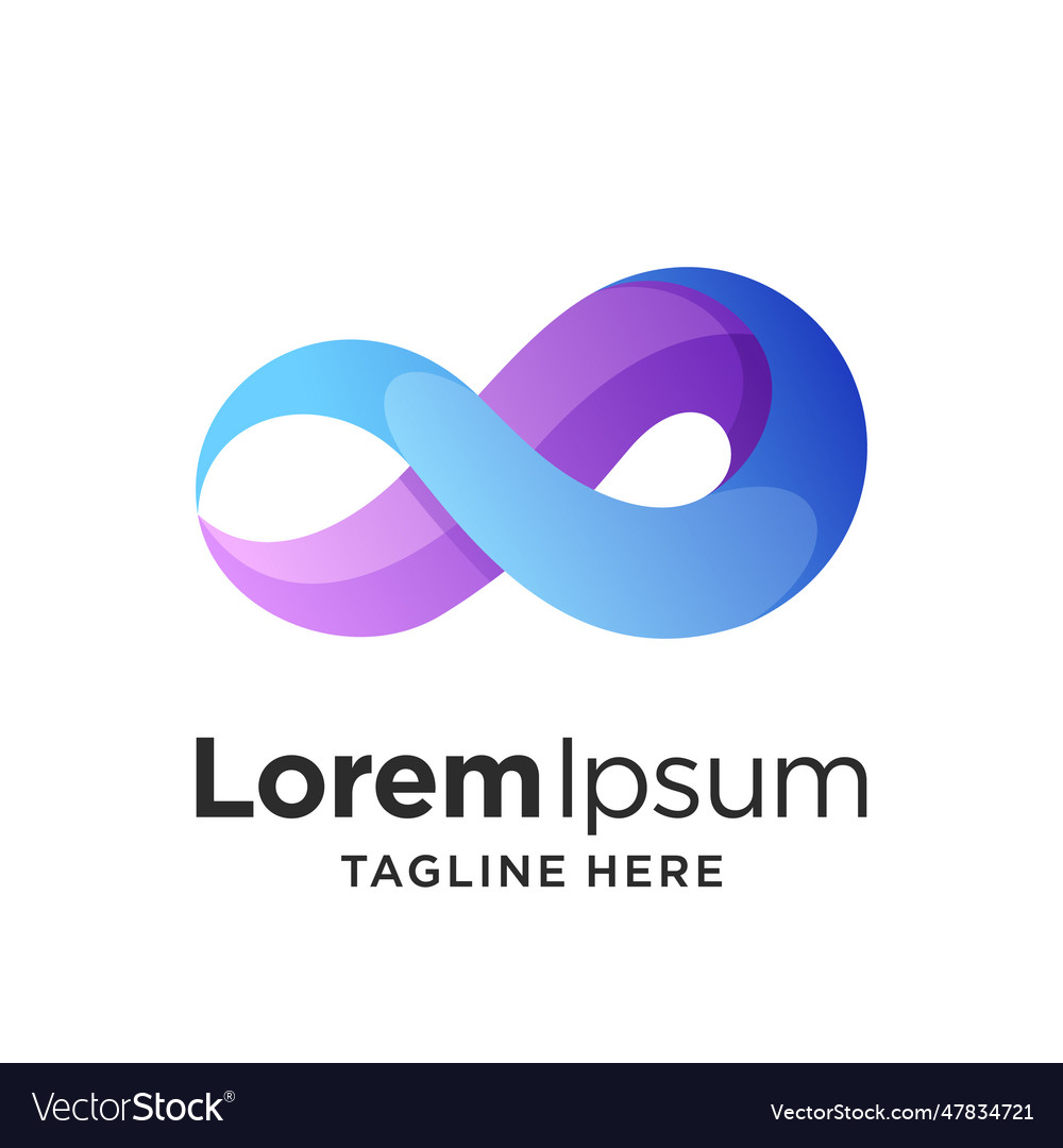 Infinity wave logo design Royalty Free Vector Image