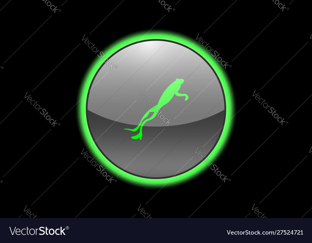 Jumping frog icon design Royalty Free Vector Image