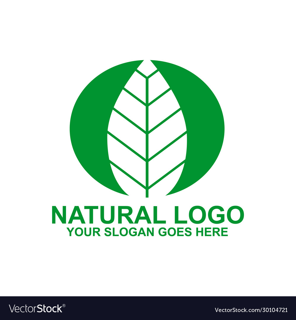 Leaf icon logo design template Royalty Free Vector Image