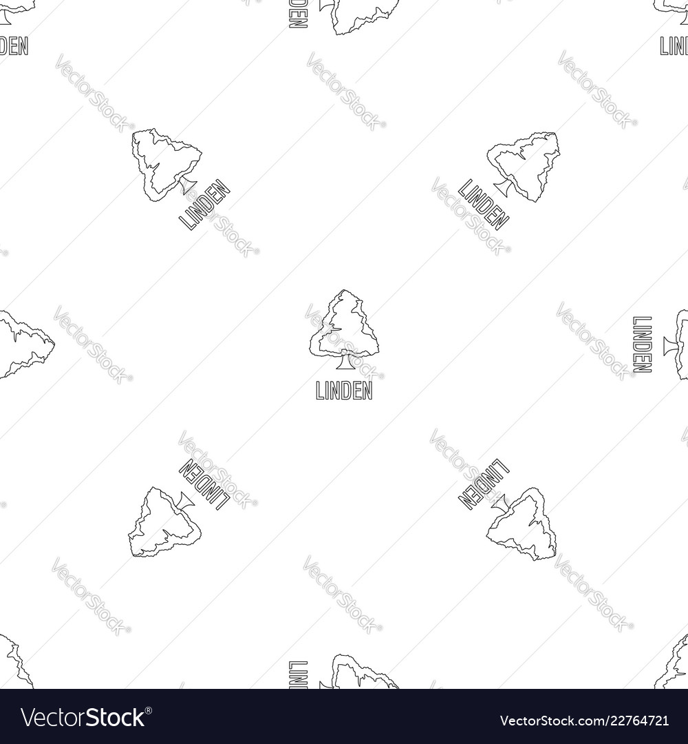 Linden pattern seamless Royalty Free Vector Image