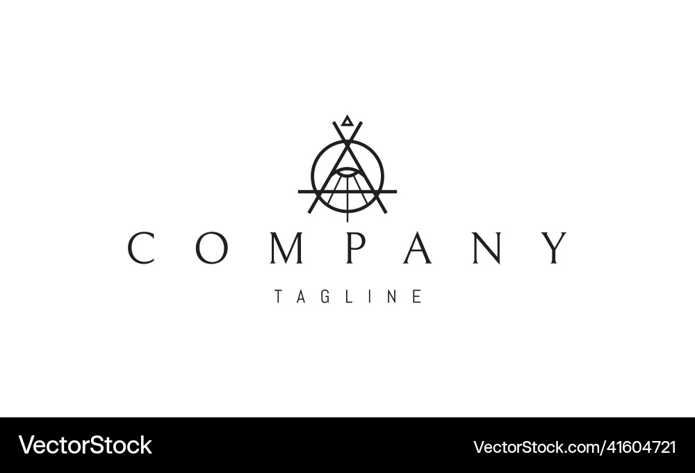 Logo on which an abstract image of the all Vector Image