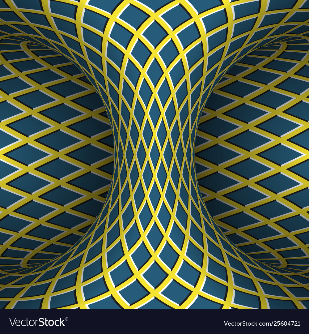 Moving checkered hyperboloid optical Royalty Free Vector