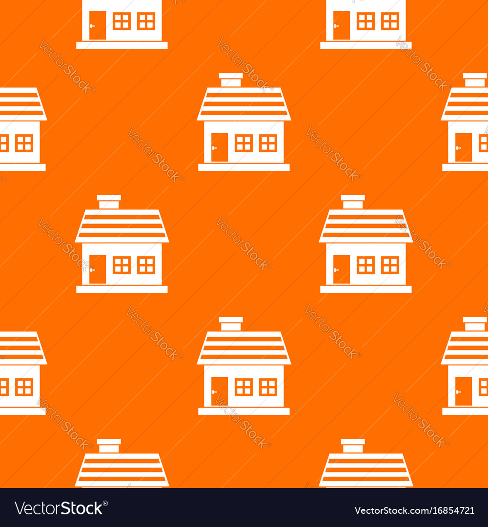 One-storey house pattern seamless Royalty Free Vector Image