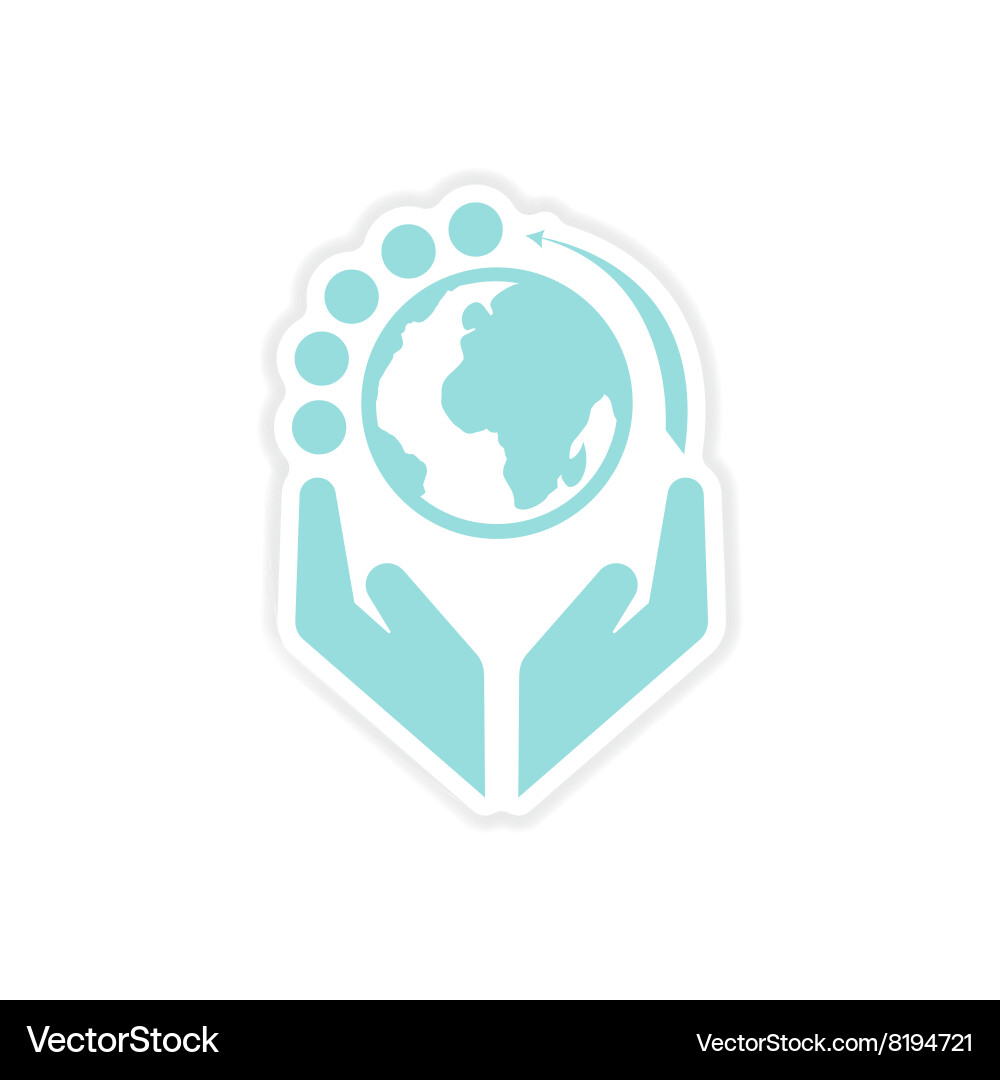 Paper sticker on white background money in hand Vector Image