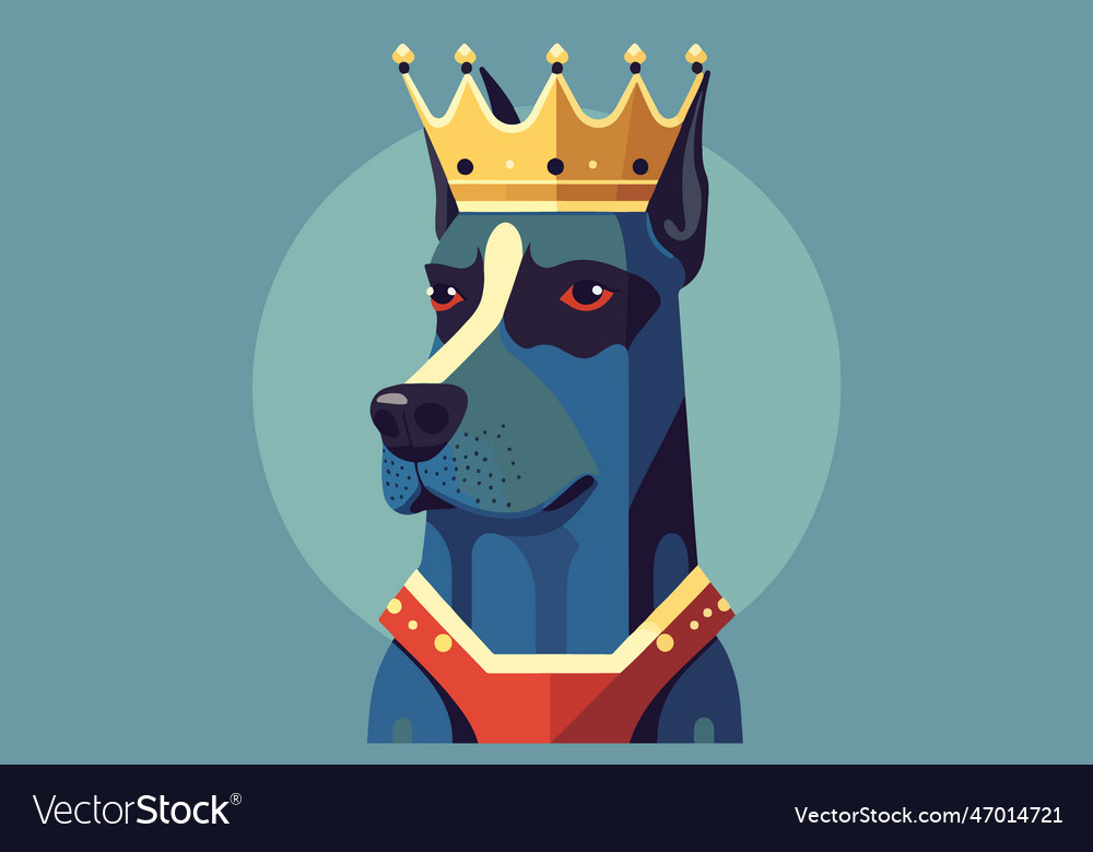 Queen dog Royalty Free Vector Image - VectorStock