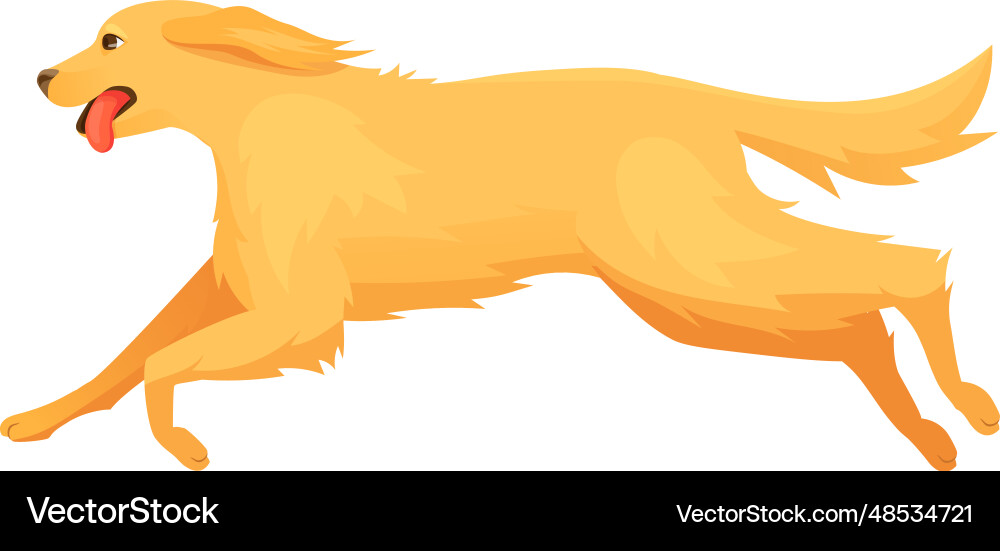 Running dog active animal happy jumping pet Vector Image