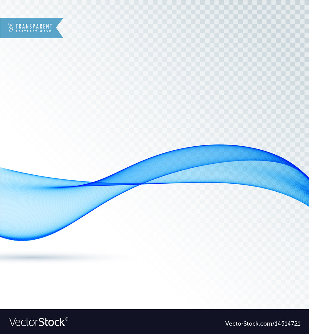 Smooth blue wave background Royalty Free Vector Image