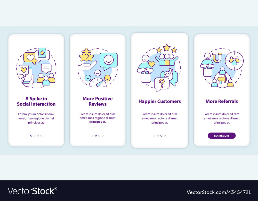 Tracking customer engagement onboarding mobile Vector Image Tracking customer engagement onboarding mobile Vector Image