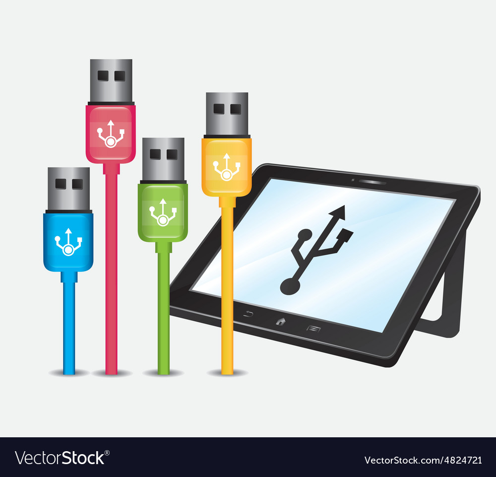 Usb design Royalty Free Vector Image - VectorStock