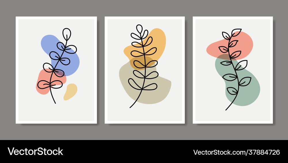 Abstract contemporary flower minimal modern Vector Image