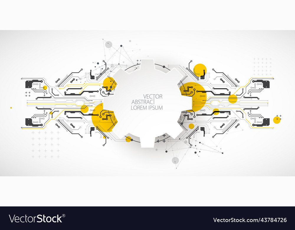 Abstract technology concept circuit board high Vector Image