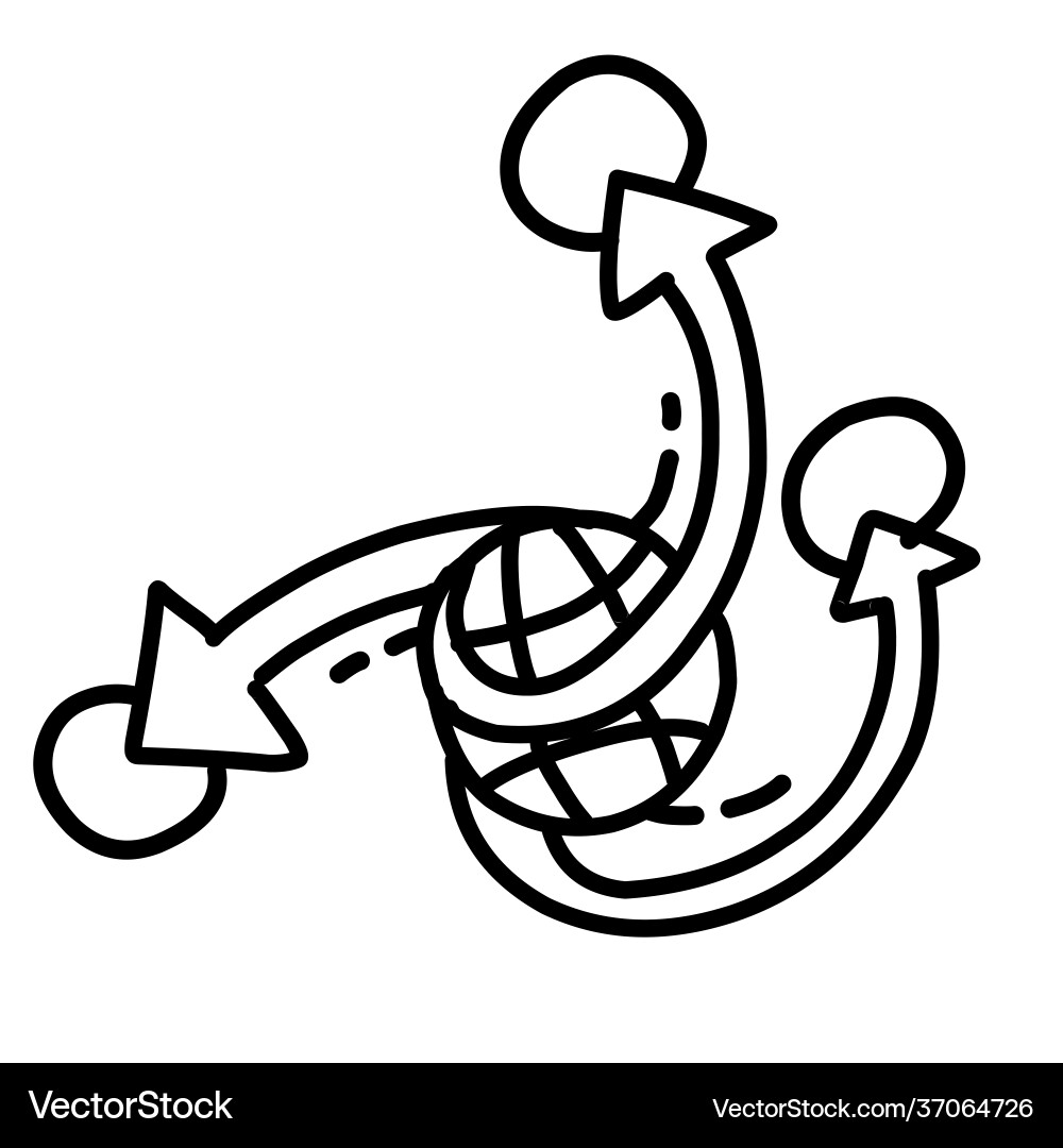 Business internet hand drawn icon design outline Vector Image