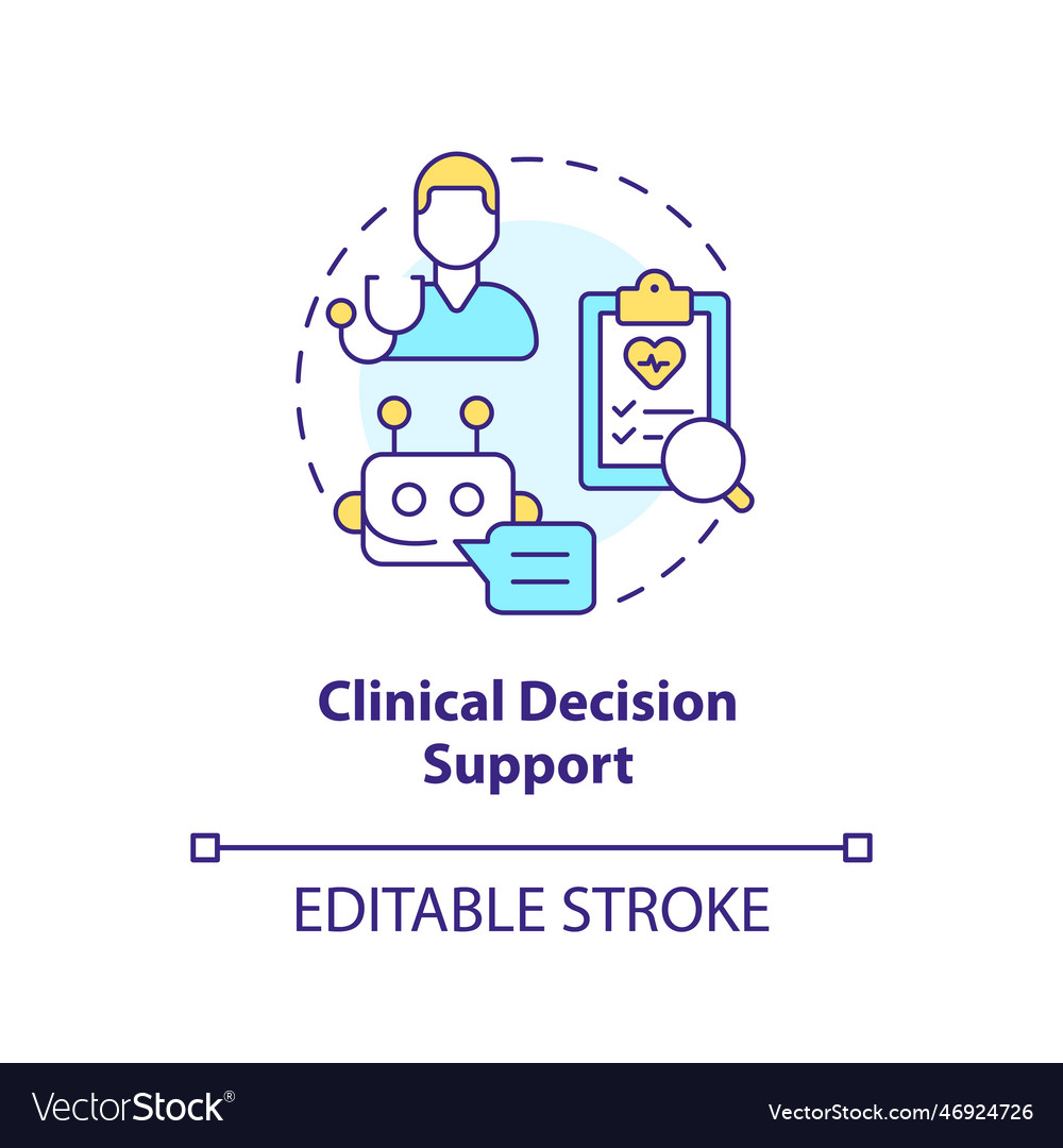 Clinical decision support concept icon Royalty Free Vector Clinical decision support concept icon Royalty Free Vector