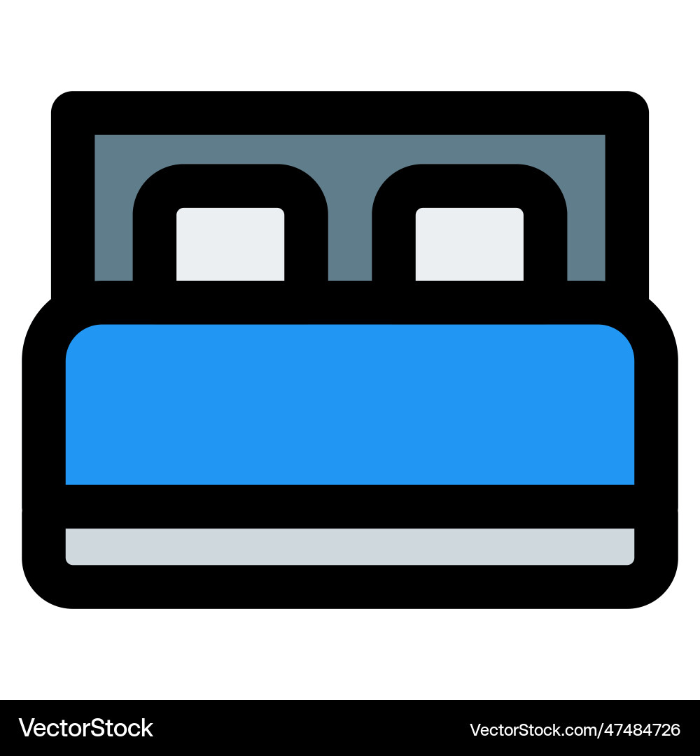 Comfortable mattress on a hardwood bed Royalty Free Vector