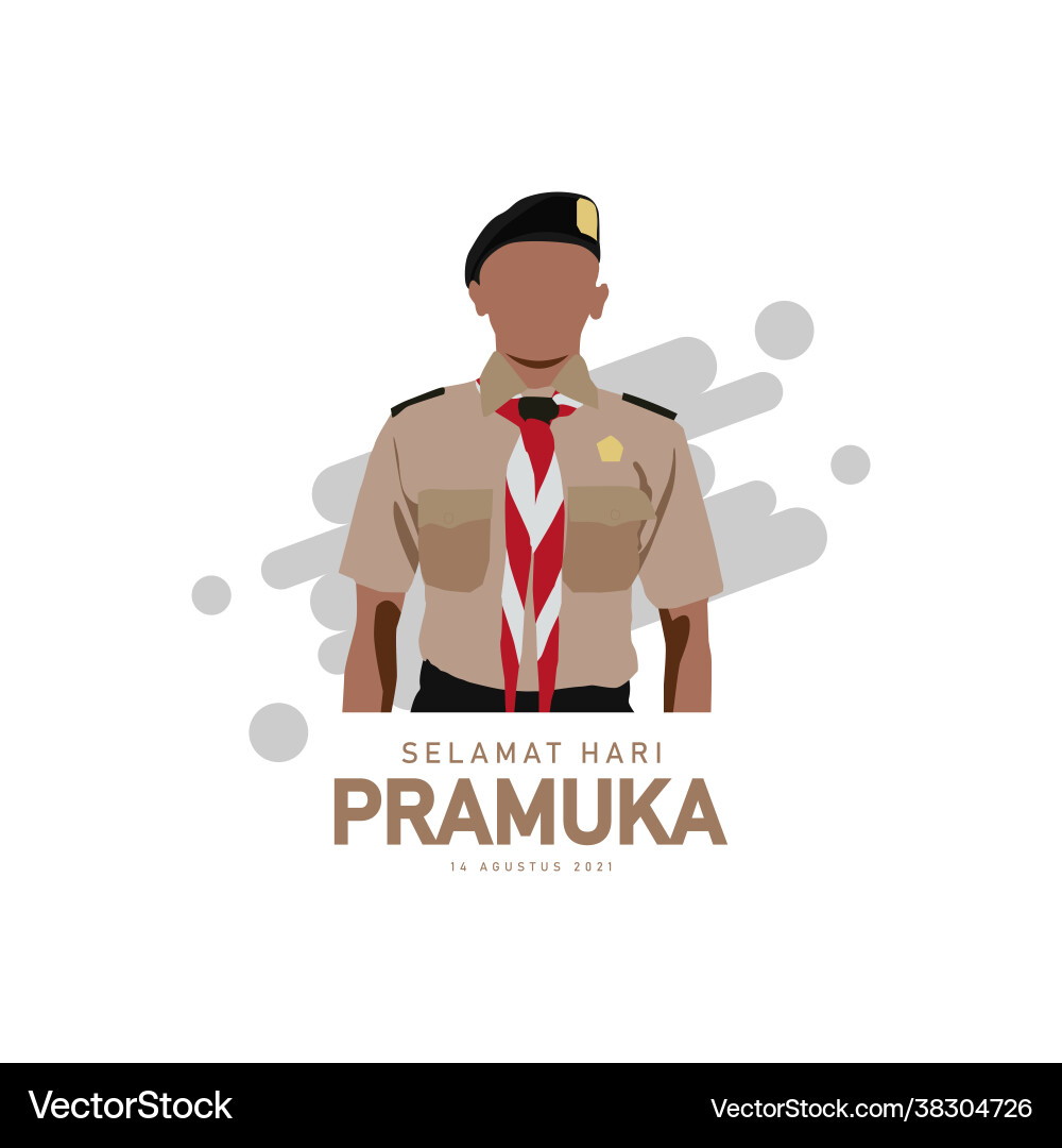 Design gerakan pramuka indonesia isolated Vector Image