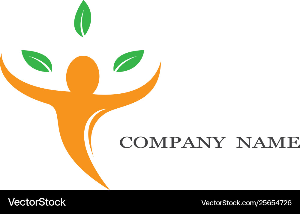 Human health symbol design Royalty Free Vector Image