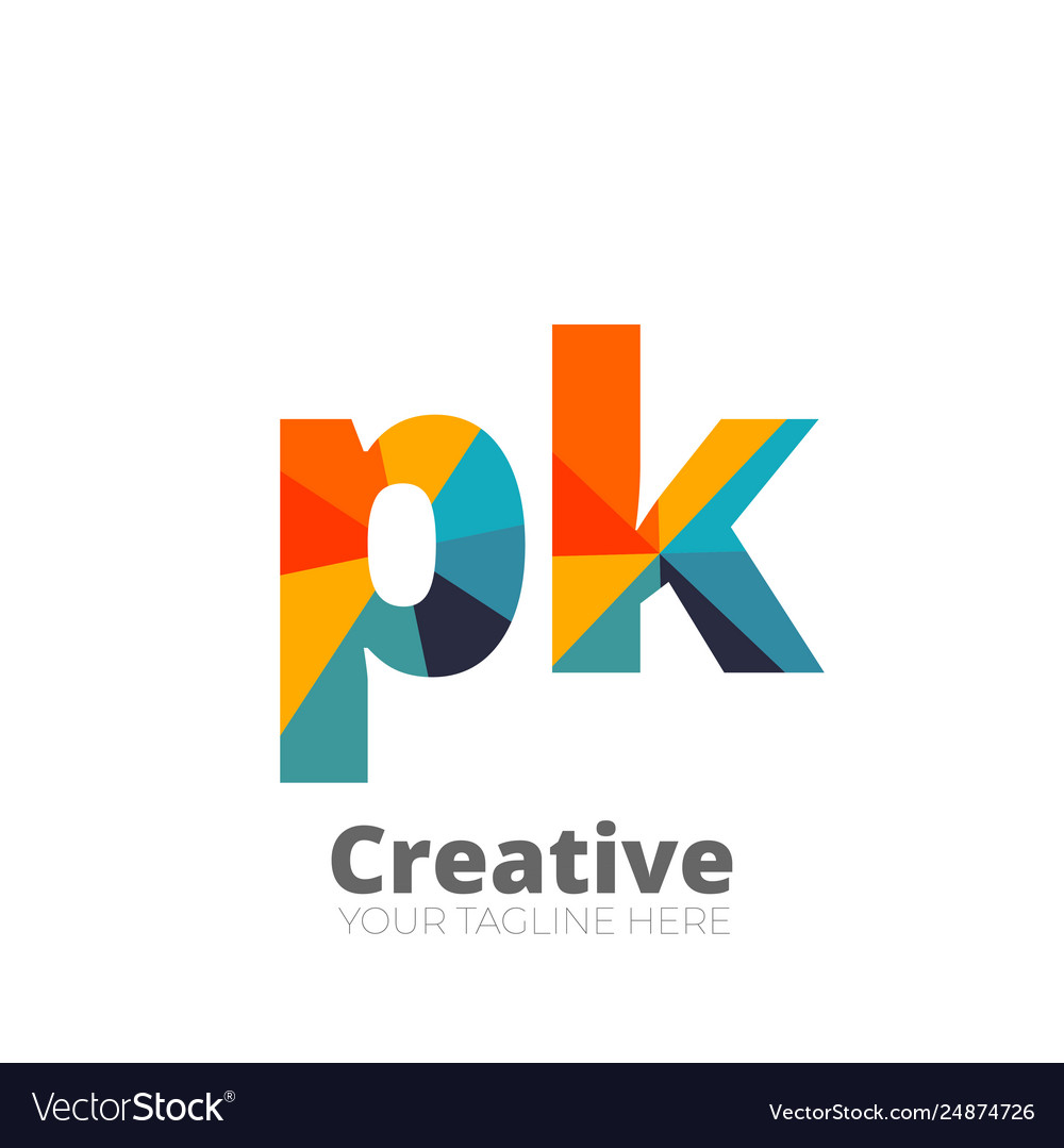 Initial letter rounded design logo - elements Vector Image