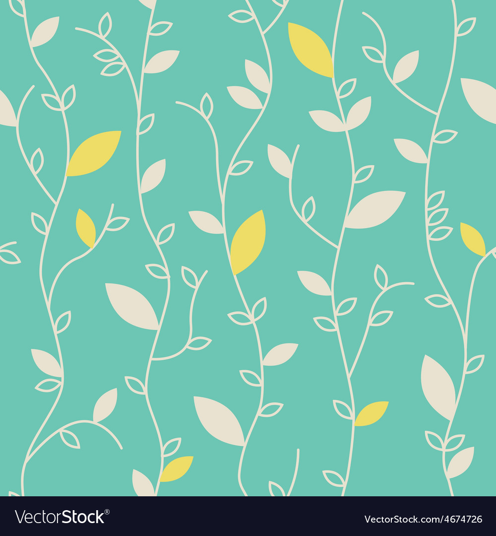 Leaves seamless pattern Royalty Free Vector Image