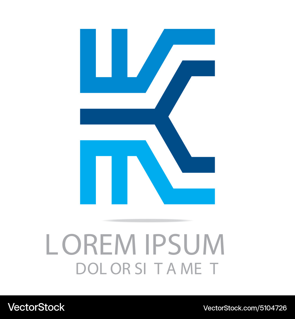 Logo k lettermark abstract business Royalty Free Vector