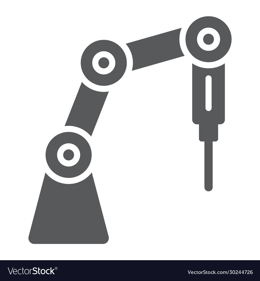 Medical robot glyph icon technology and medicine Vector Image