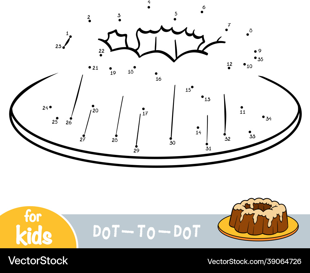 Numbers game education game for children cake Vector Image