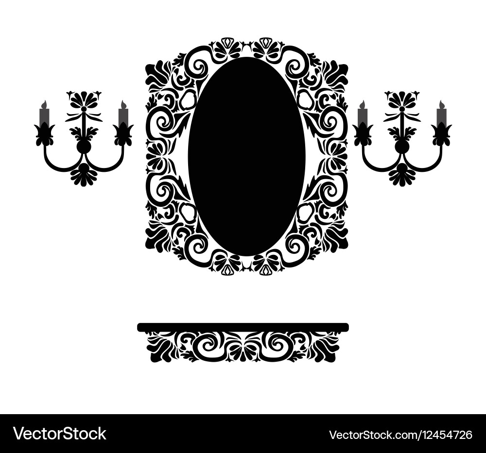 Vintage set royal classic ornamented table Vector Image