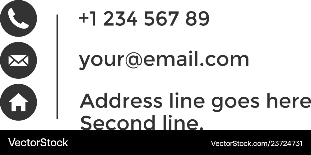 Contact information business card design Vector Image