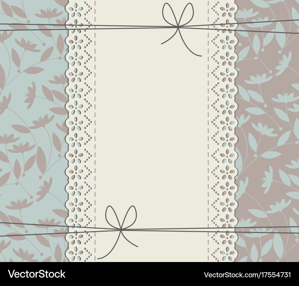 Creative lace frame with flowers and leaves Vector Image