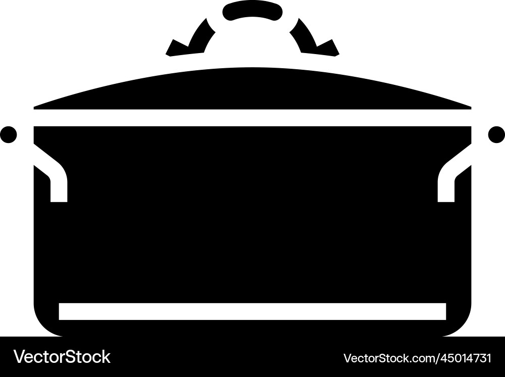 Food pot cooking glyph icon Royalty Free Vector Image