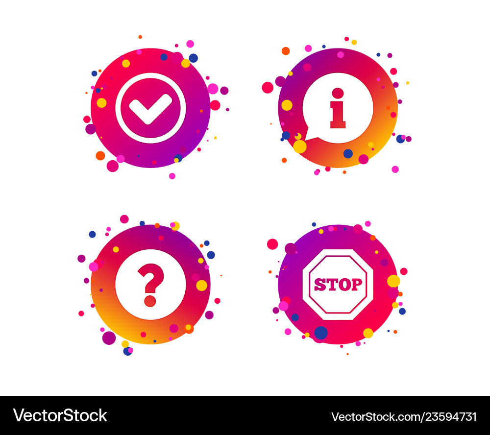 Information icons stop prohibition symbol Vector Image