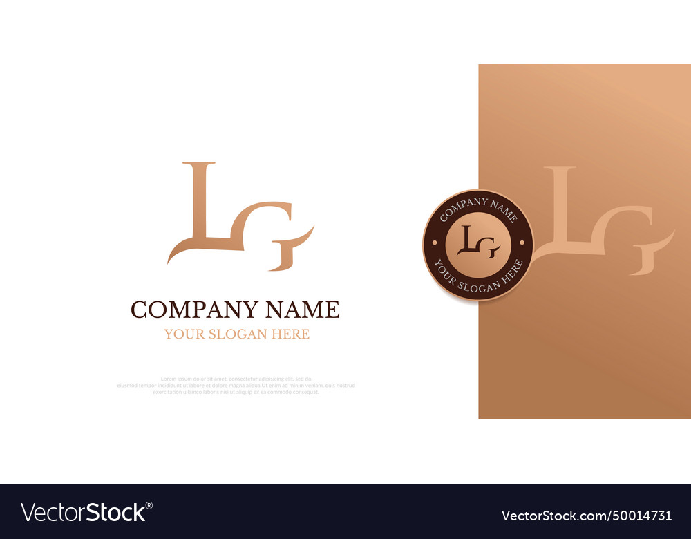Initial lg logo design Royalty Free Vector Image