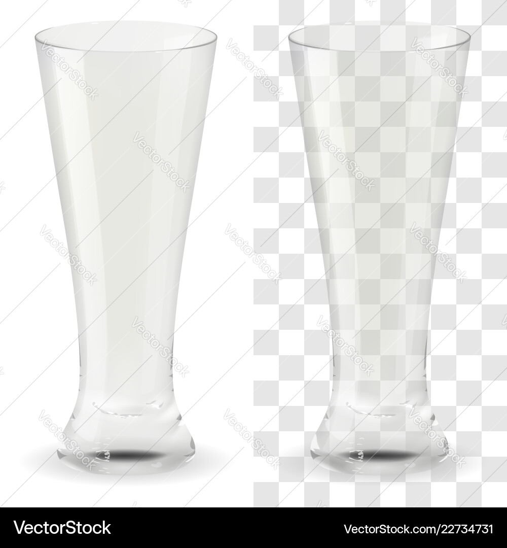 Realistic transparent beer glass alcohol Vector Image