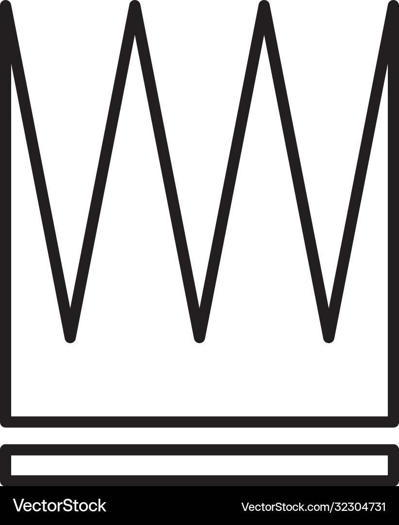 Royal crown duke line style icon Royalty Free Vector Image