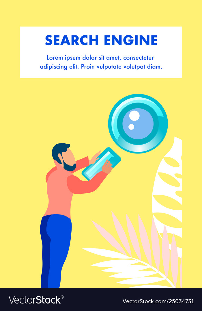 Search engine optimization flyer template Vector Image