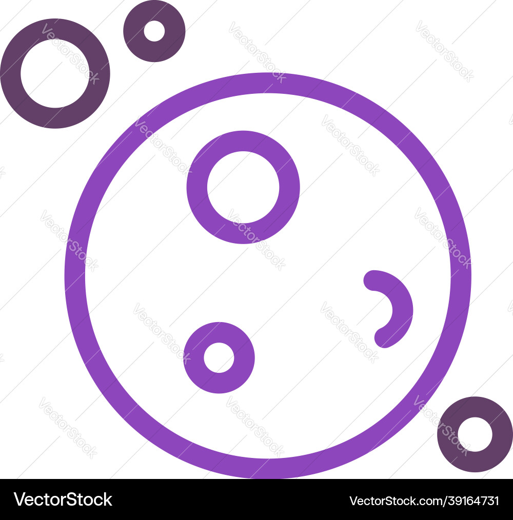 Space purple planet on a white background Vector Image