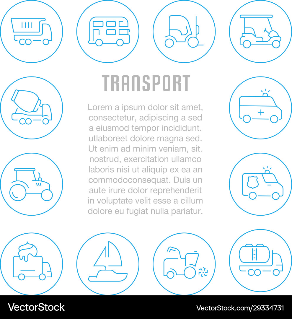 Website banner and landing page transport Vector Image