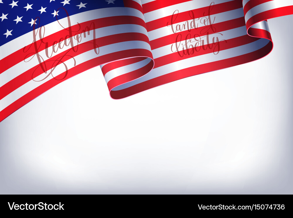 Abstract empty background with american flag Vector Image