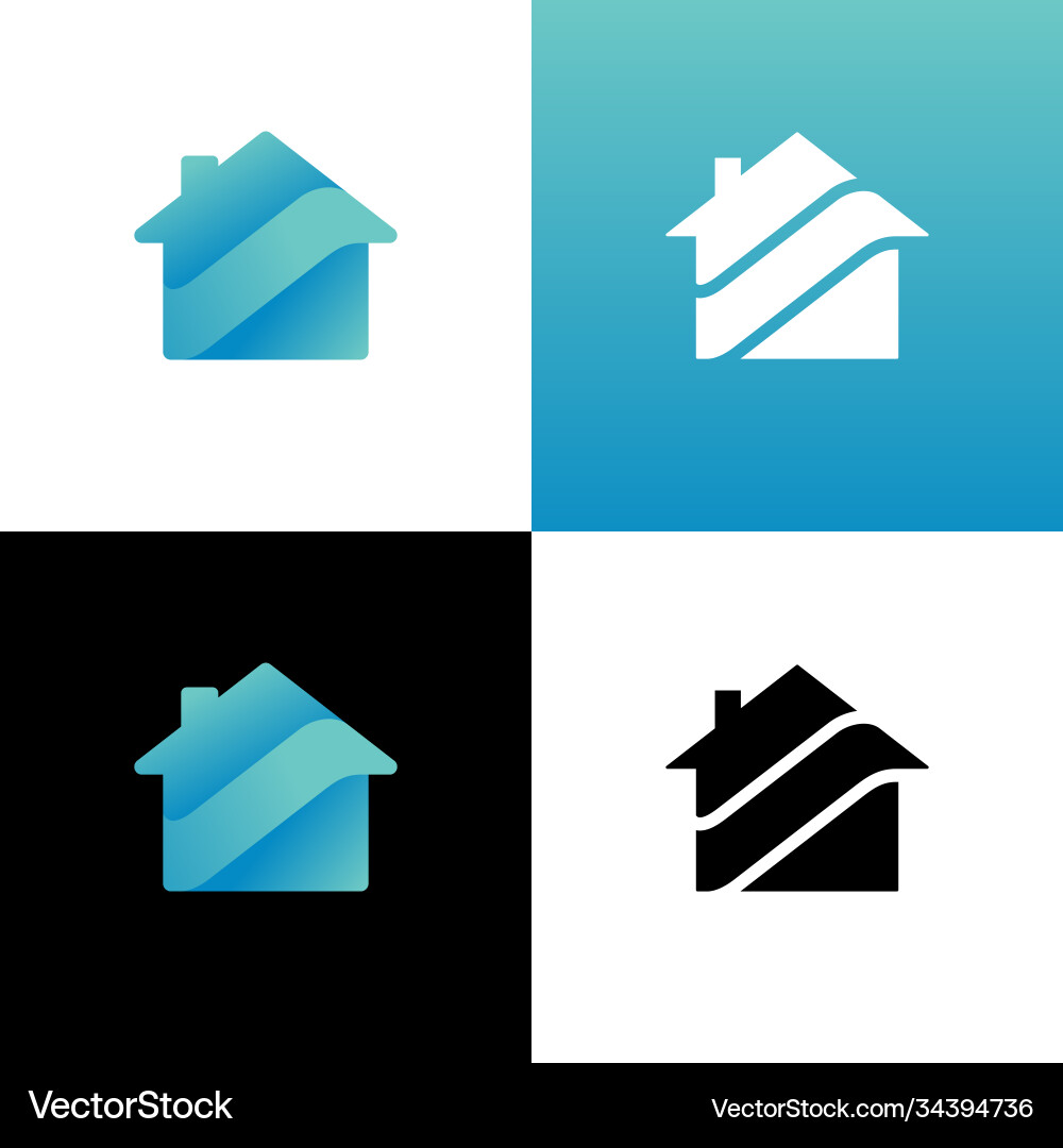 Abstract home property logo template house icon Vector Image