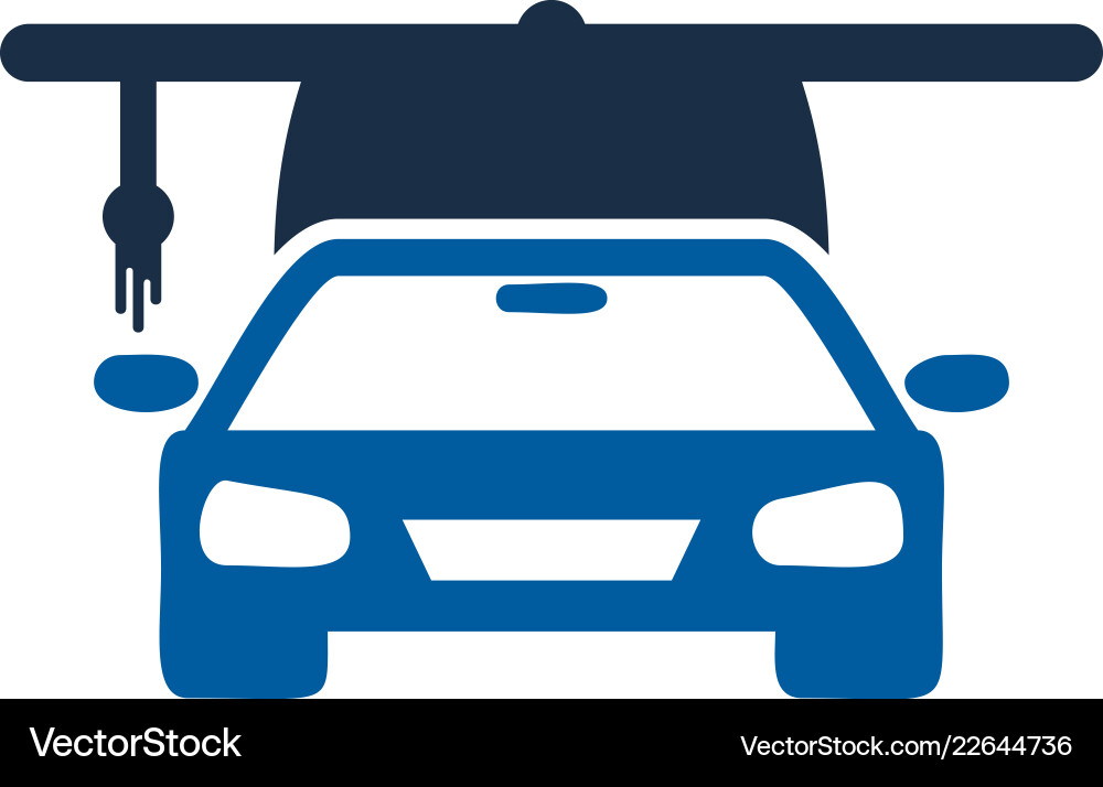 Automotive education logo icon design Royalty Free Vector