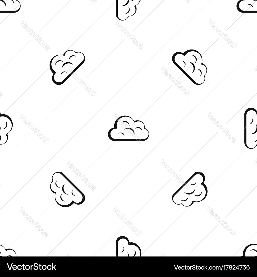 Big cloud pattern seamless black Royalty Free Vector Image