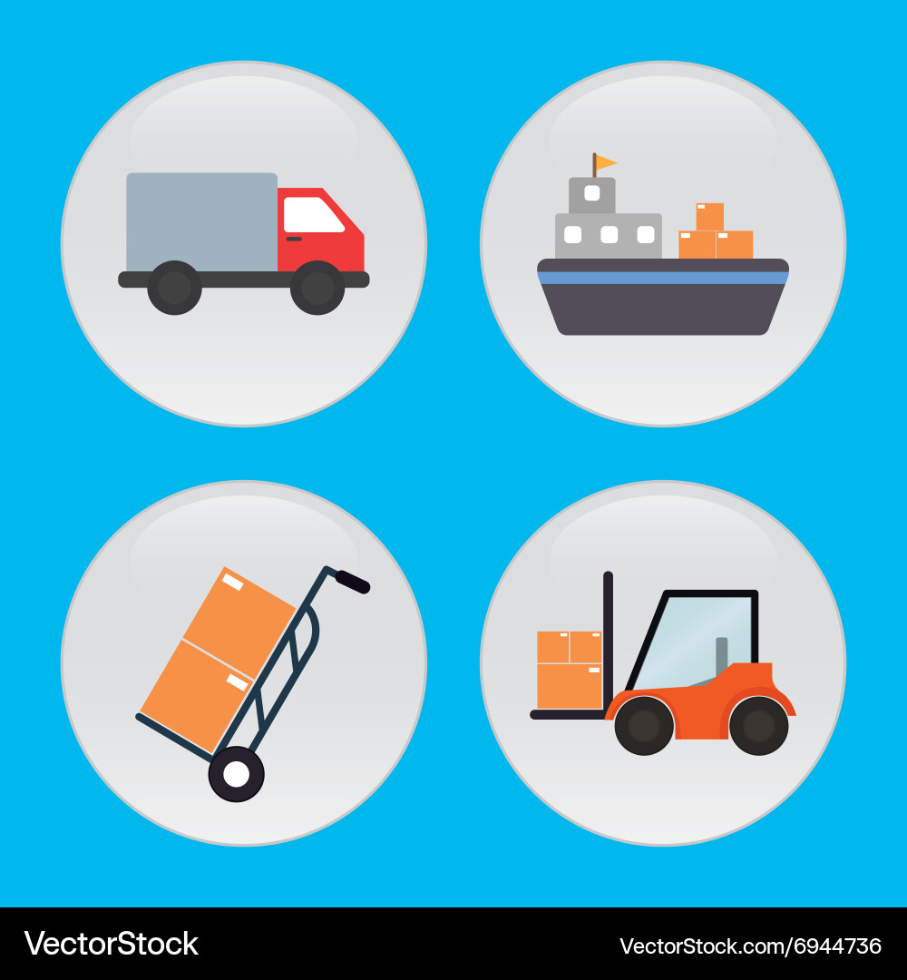 Delivery objects Royalty Free Vector Image - VectorStock