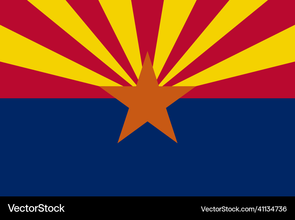 Flag of arizona state Royalty Free Vector Image