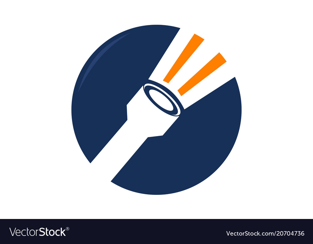 Flashlight guide Royalty Free Vector Image - VectorStock
