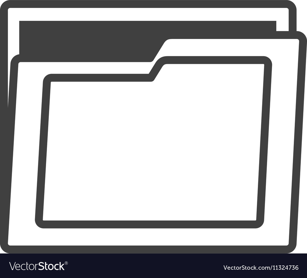 Folder document isolated icon Royalty Free Vector Image