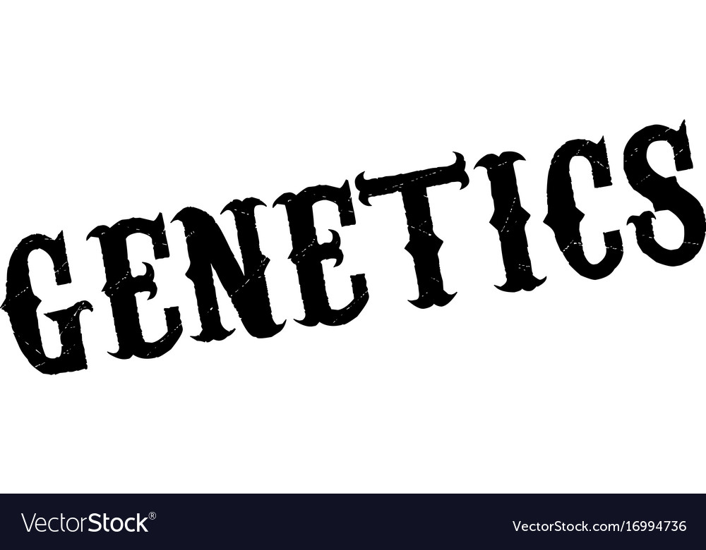Genetics rubber stamp Royalty Free Vector Image