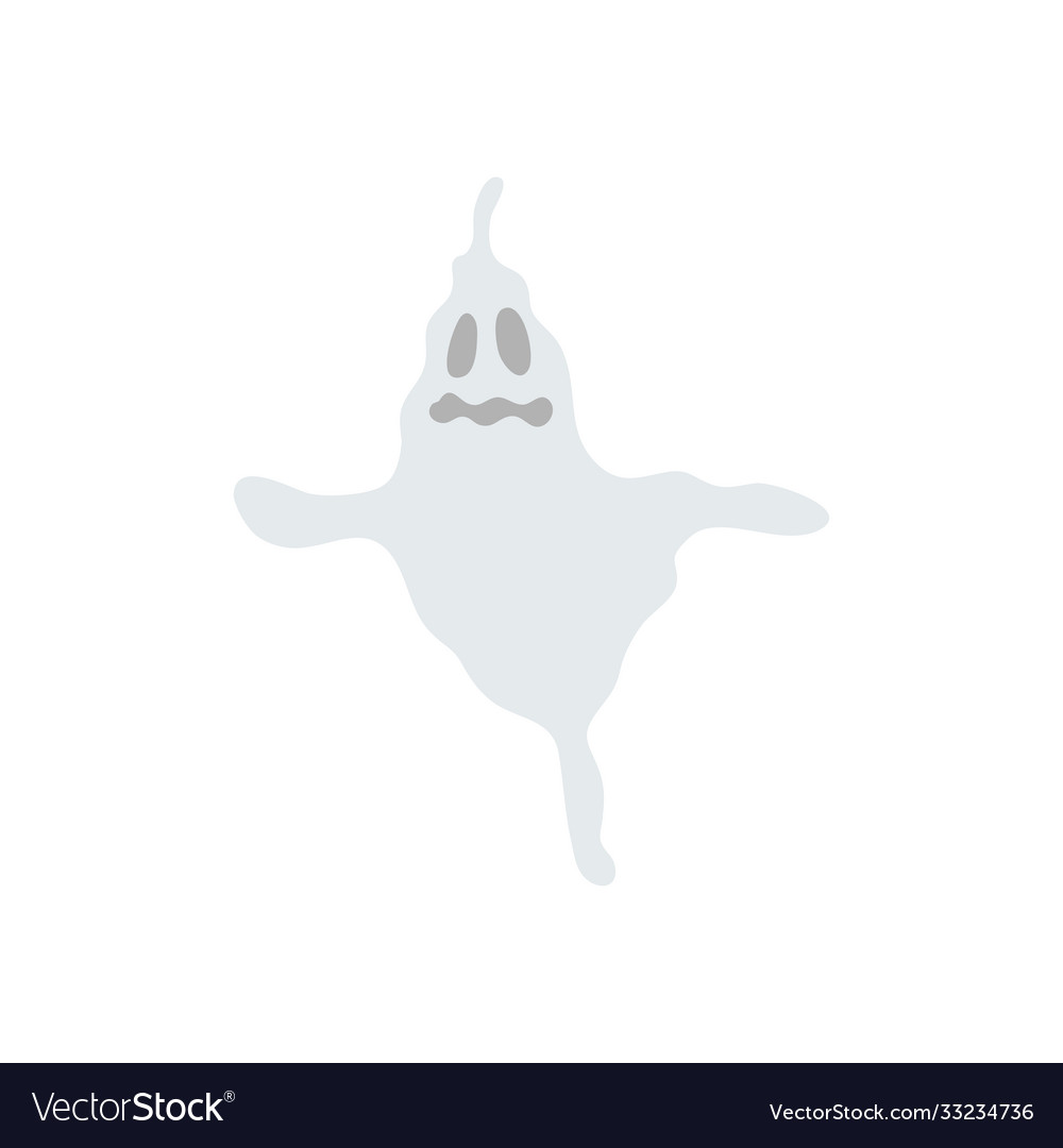 Icon ghost flat style Royalty Free Vector Image